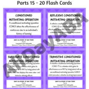 Quick Glossary of ABA Terms - Parts 15 Through 20 - Applied Behavior ...