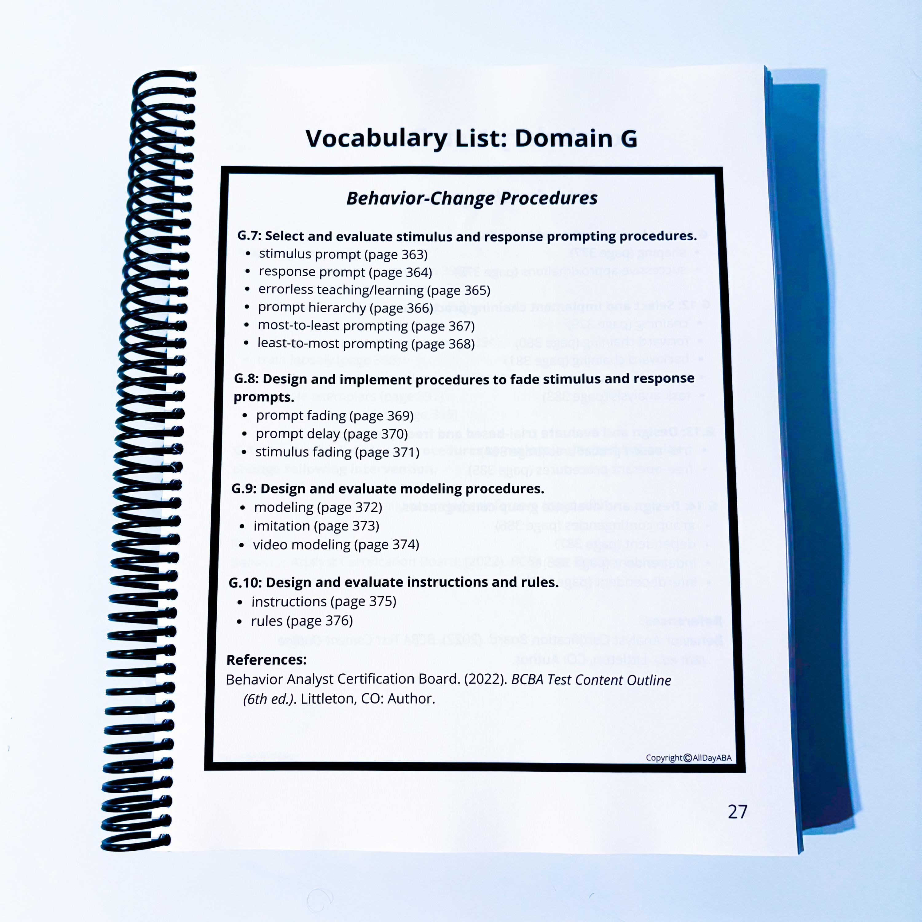 BCBA Study Guide 6th Edition TCO Test Content Outline for ABA Exam Prep ...