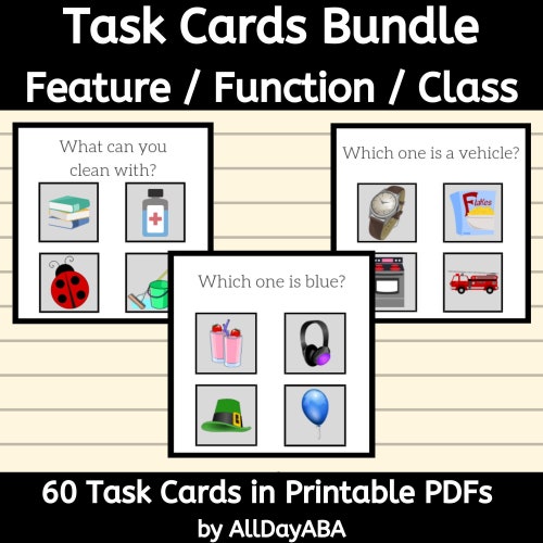 Function Cards ABA & Speech Therapy Discrete Trial - Etsy