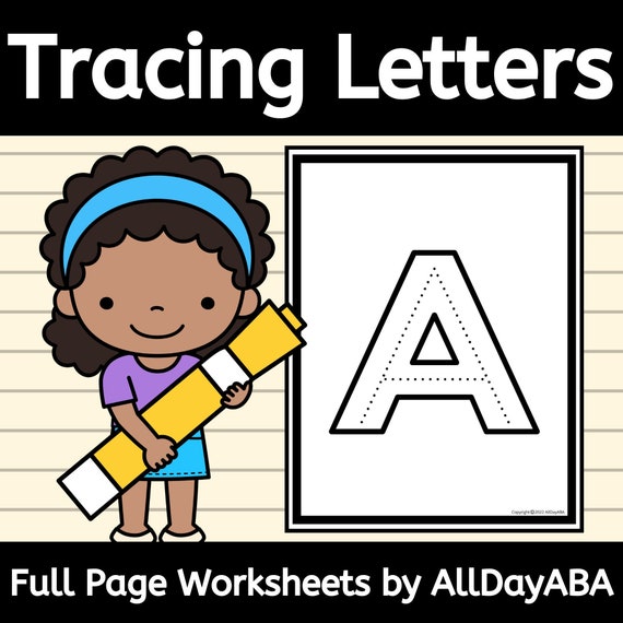 Capital Letters Alphabet Tracing ABA Therapy Occupational - Etsy