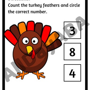 Thanksgiving Turkey Feather Counting - ABA Therapy, Special Education ...