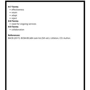 Section H Flash Cards 5th Edition Task List - ABA Study Materials ...