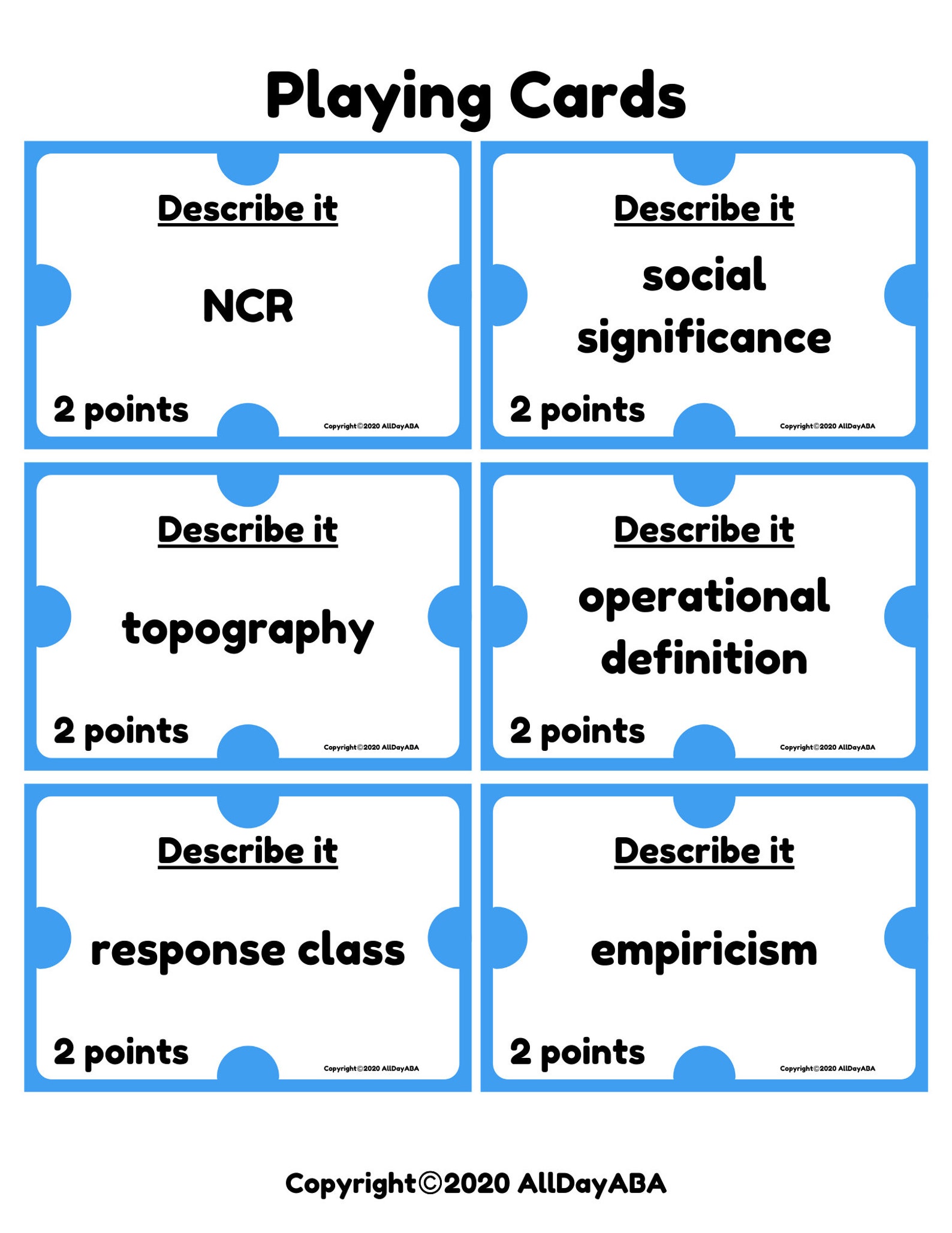 ABA Card Game Applied Behavior Analysis Terminology - Etsy