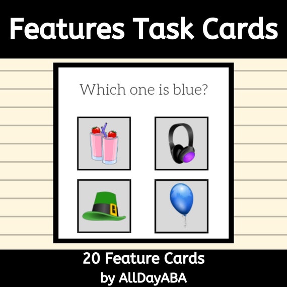 Feature Cards ABA & Speech Therapy Discrete Trial Training | Etsy