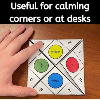 Calm Down Fortune Teller Cootie Catcher Game for Emotional Regulation ...