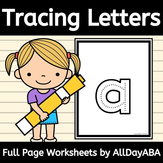 Lowercase Letters Alphabet Tracing ABA Therapy Occupational | Etsy
