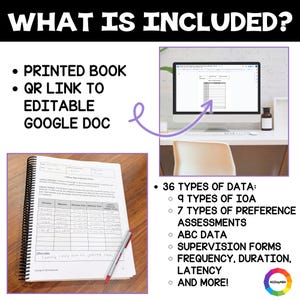 ABA Data Sheets Templates Printed Book for Applied Behavior Analysis ...