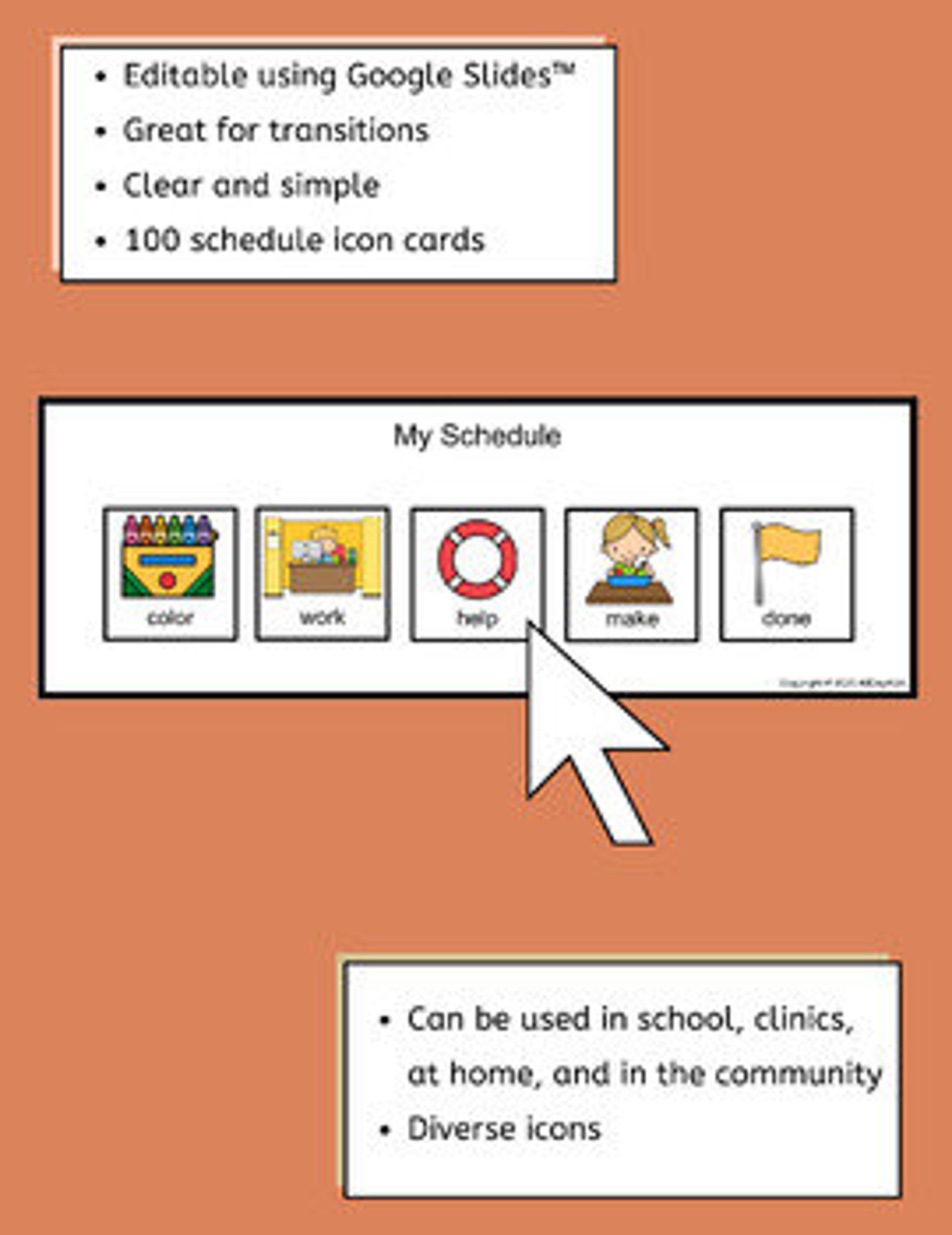 Editable Visual Schedule for Autism With Daily Classroom Transitions ...