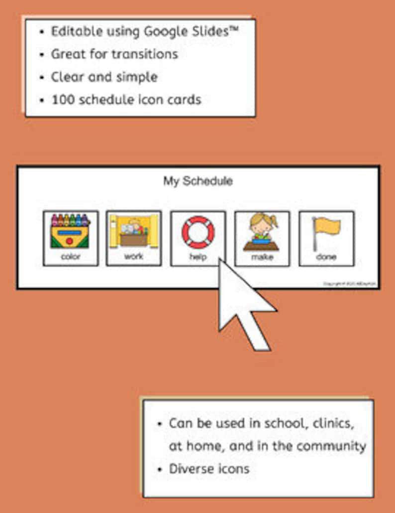 Editable Visual Schedule for Autism With Daily Classroom Transitions ...