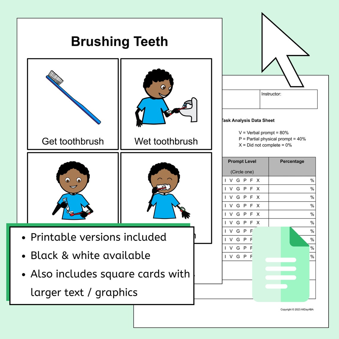 Brushing Teeth Task Analysis EDITABLE Visual Steps and Data Sheet for ... Brushing Teeth Task Analysis EDITABLE Visual Steps and Data Sheet for ...
