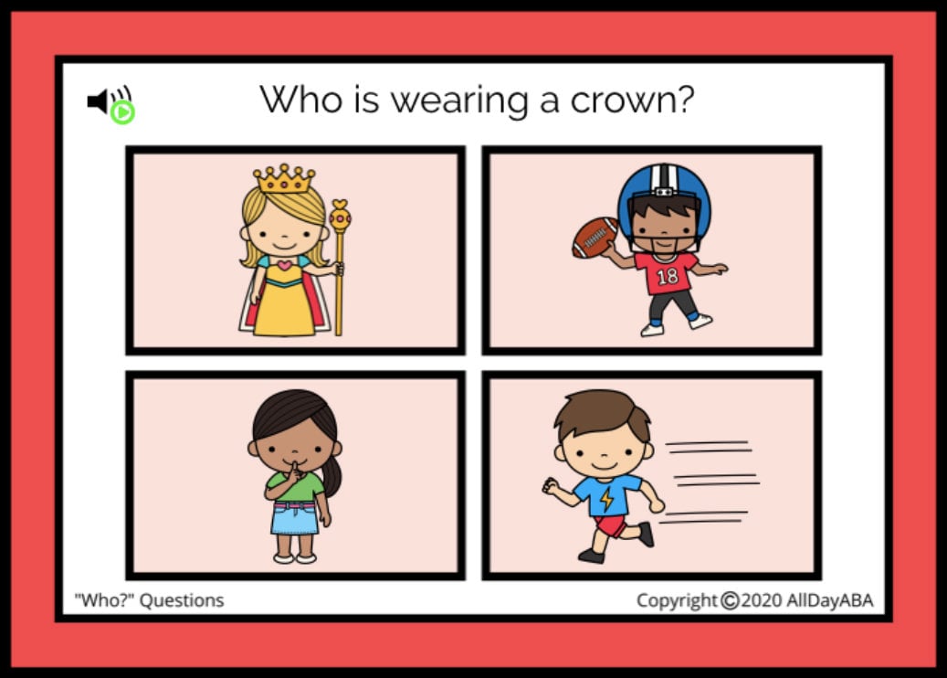 WH Questions Boom Cards Bundle - Who What When Where Why - Autism ...