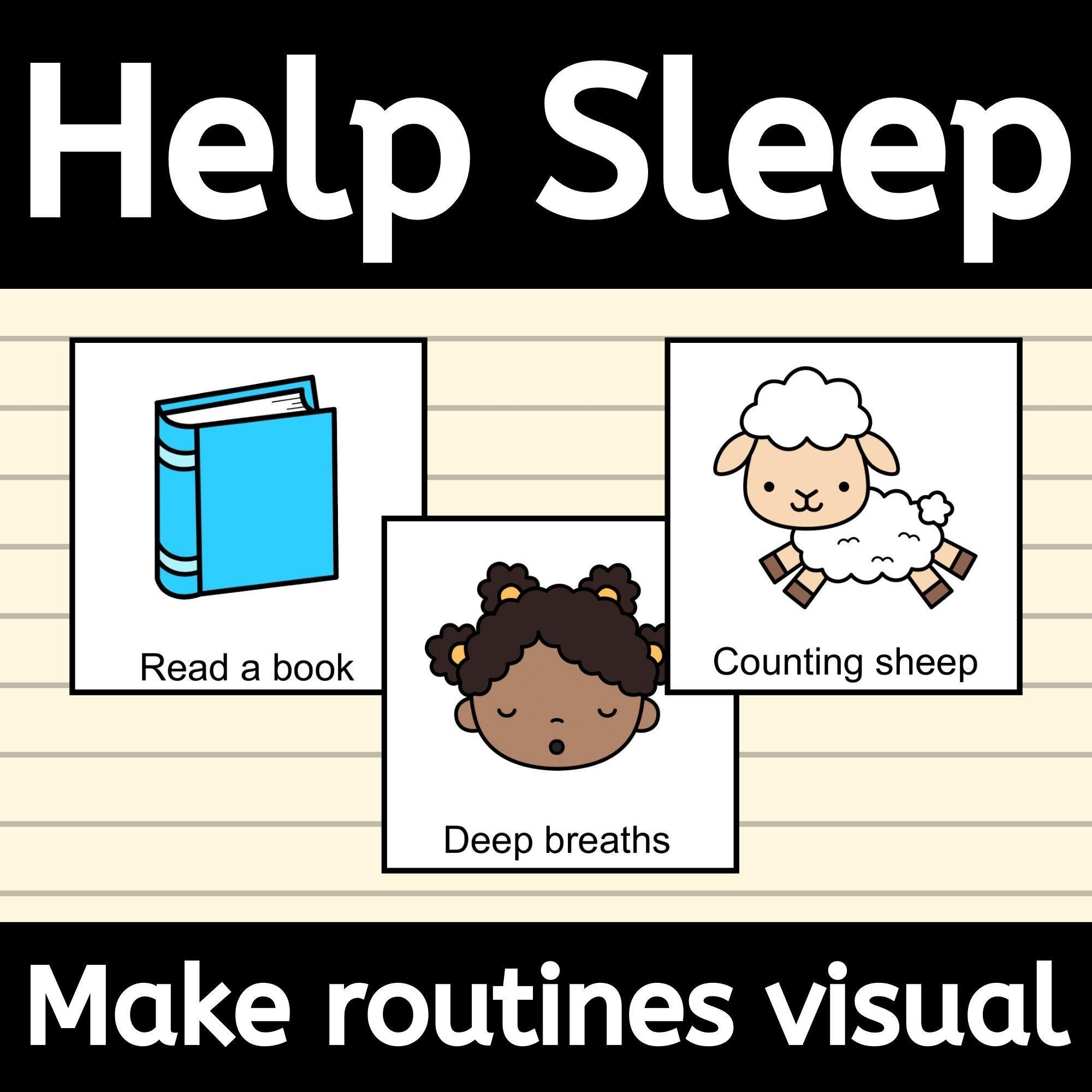Visual Bedtime Routine for Sleep Hygiene and Staying in Bed for Kids ...