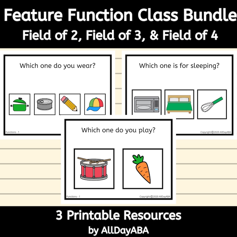 Feature Function Class Task Cards Bundle Speech Therapy - Etsy
