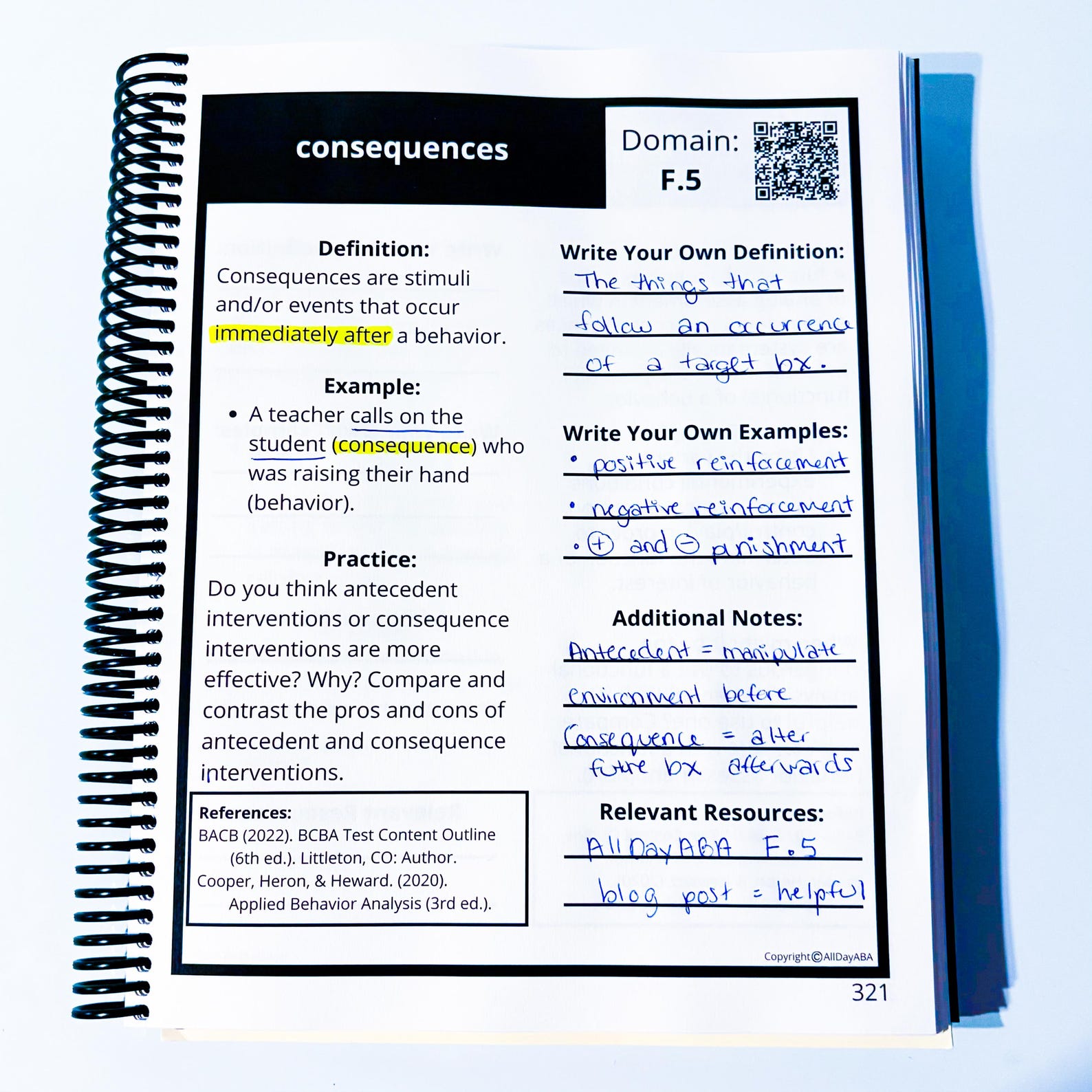 BCBA Study Guide 6th Edition TCO Test Content Outline for ABA Exam Prep ...