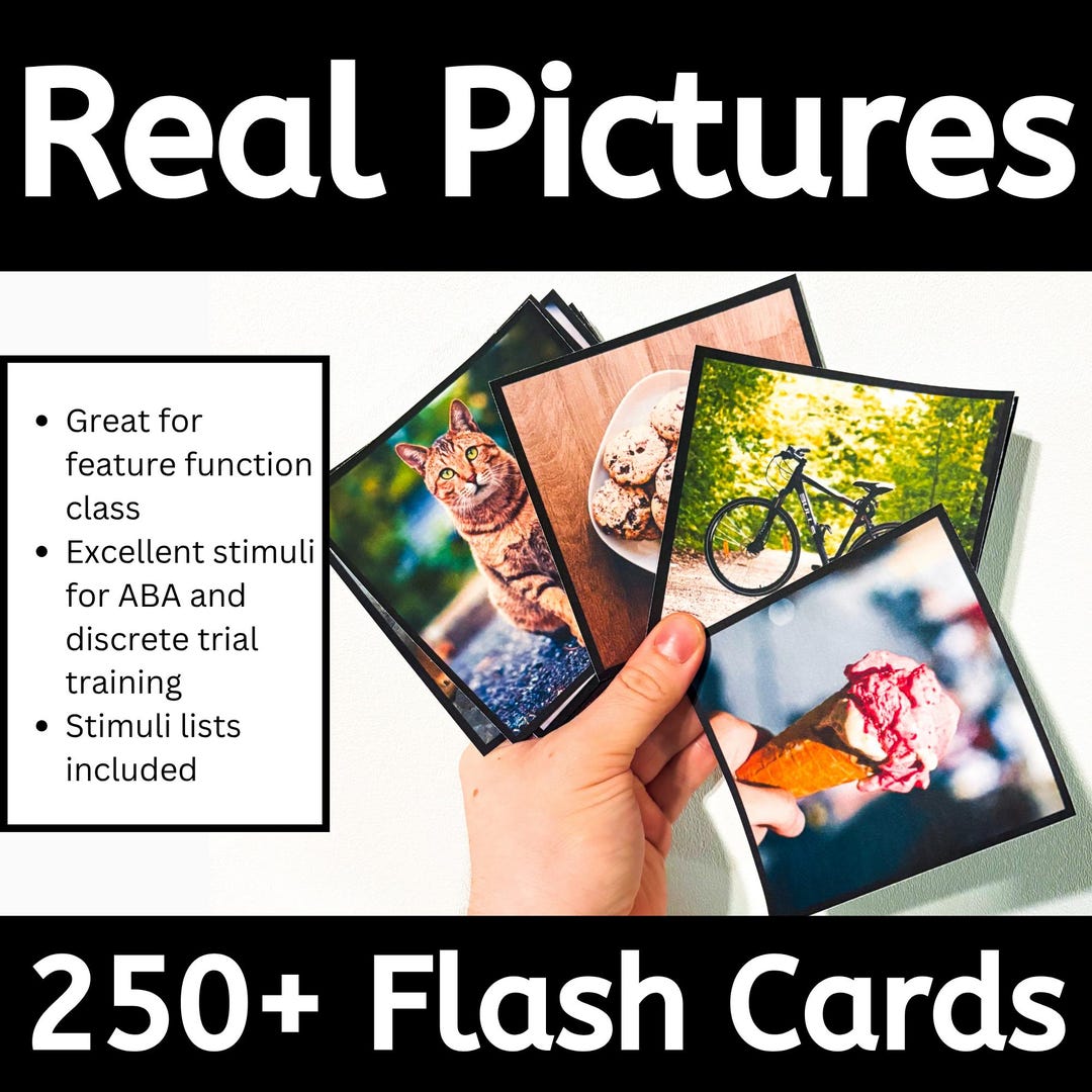 Real Pictures Flashcards Bundle for Emotions, Feature Function Class ...