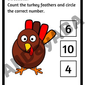 Thanksgiving Turkey Feather Counting - ABA Therapy, Special Education ...