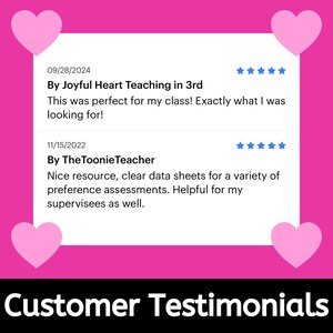 Preference Assessment Data Sheets Bundle With Editable Google Docs™ for ...