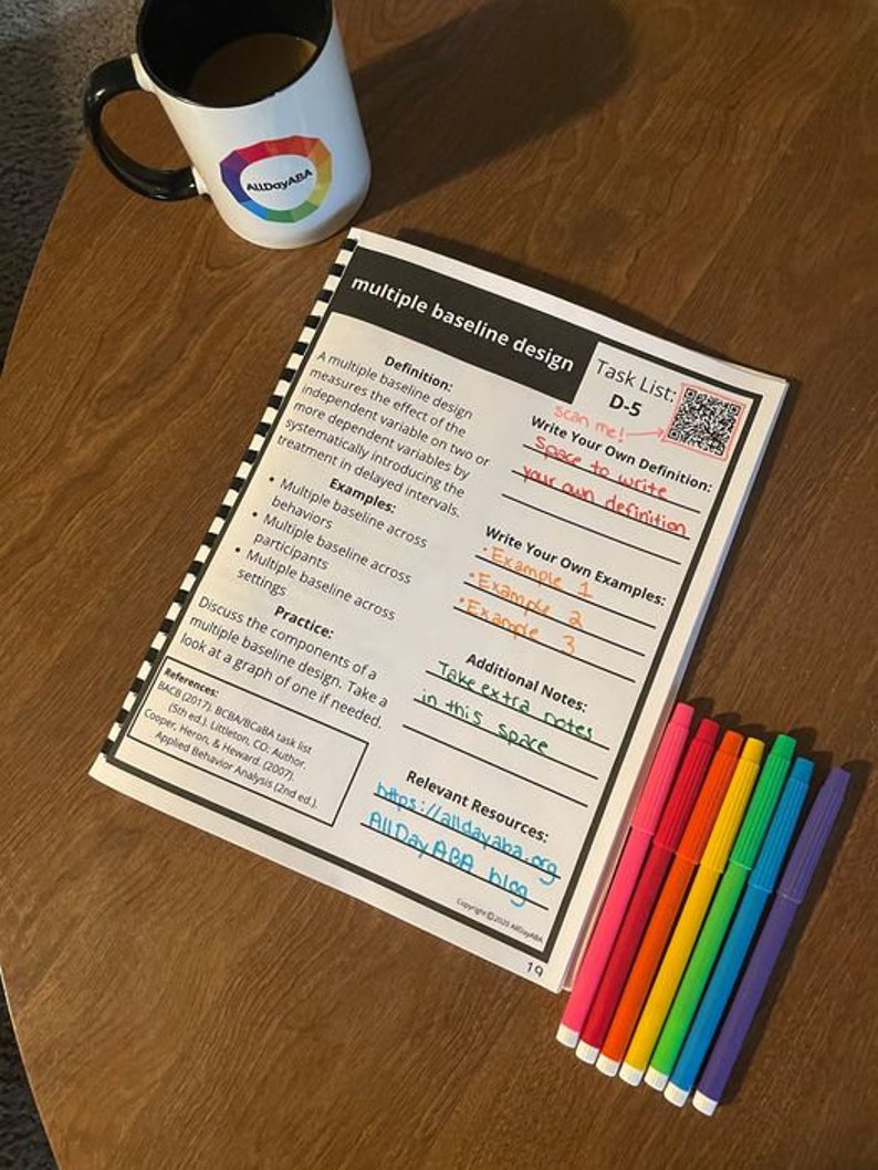 ABA Study Booklets Bundle BCBA Exam Prep for 5th Edition - Etsy Canada