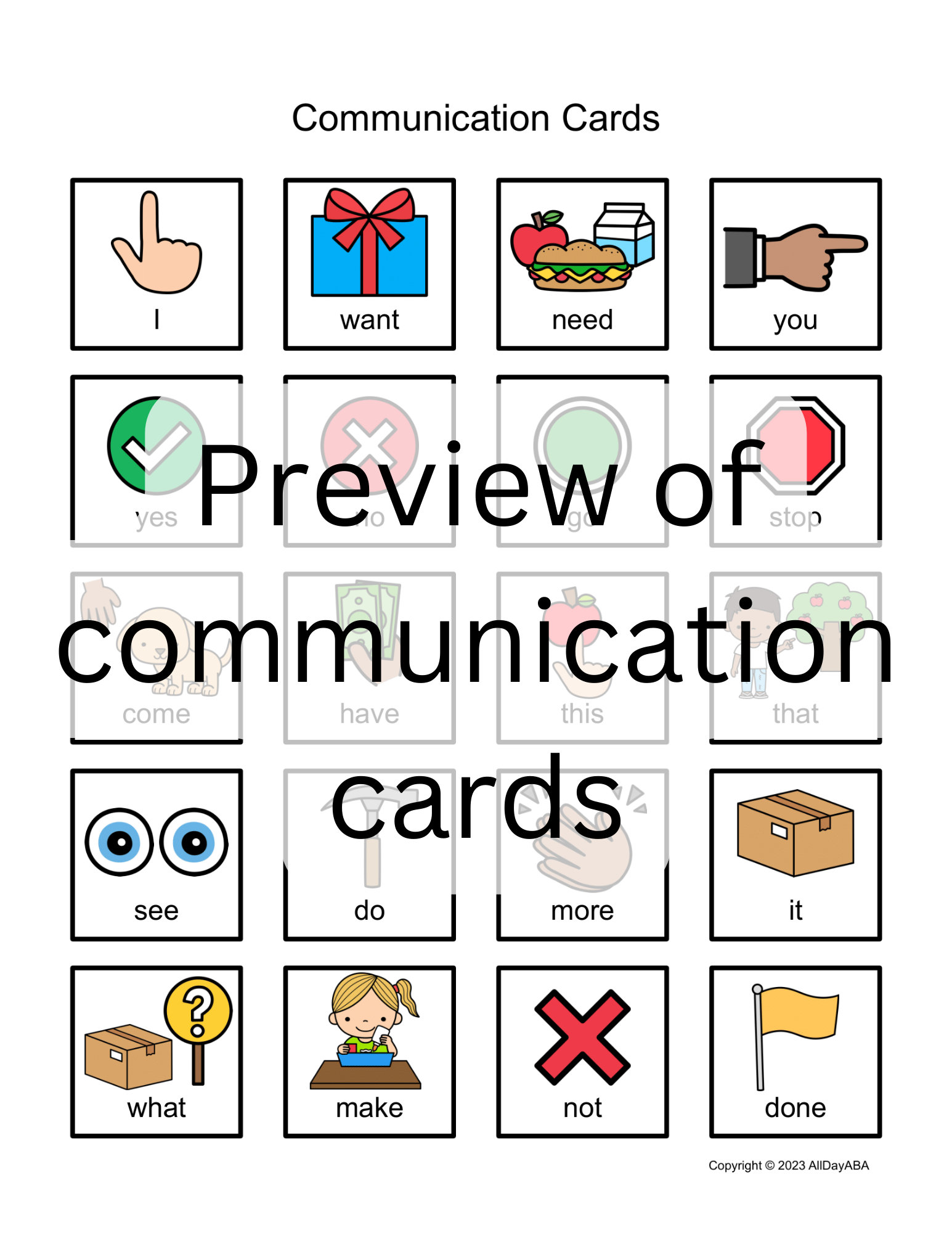 Editable Communication Board for Non Verbal and Autism With Basic Low ...