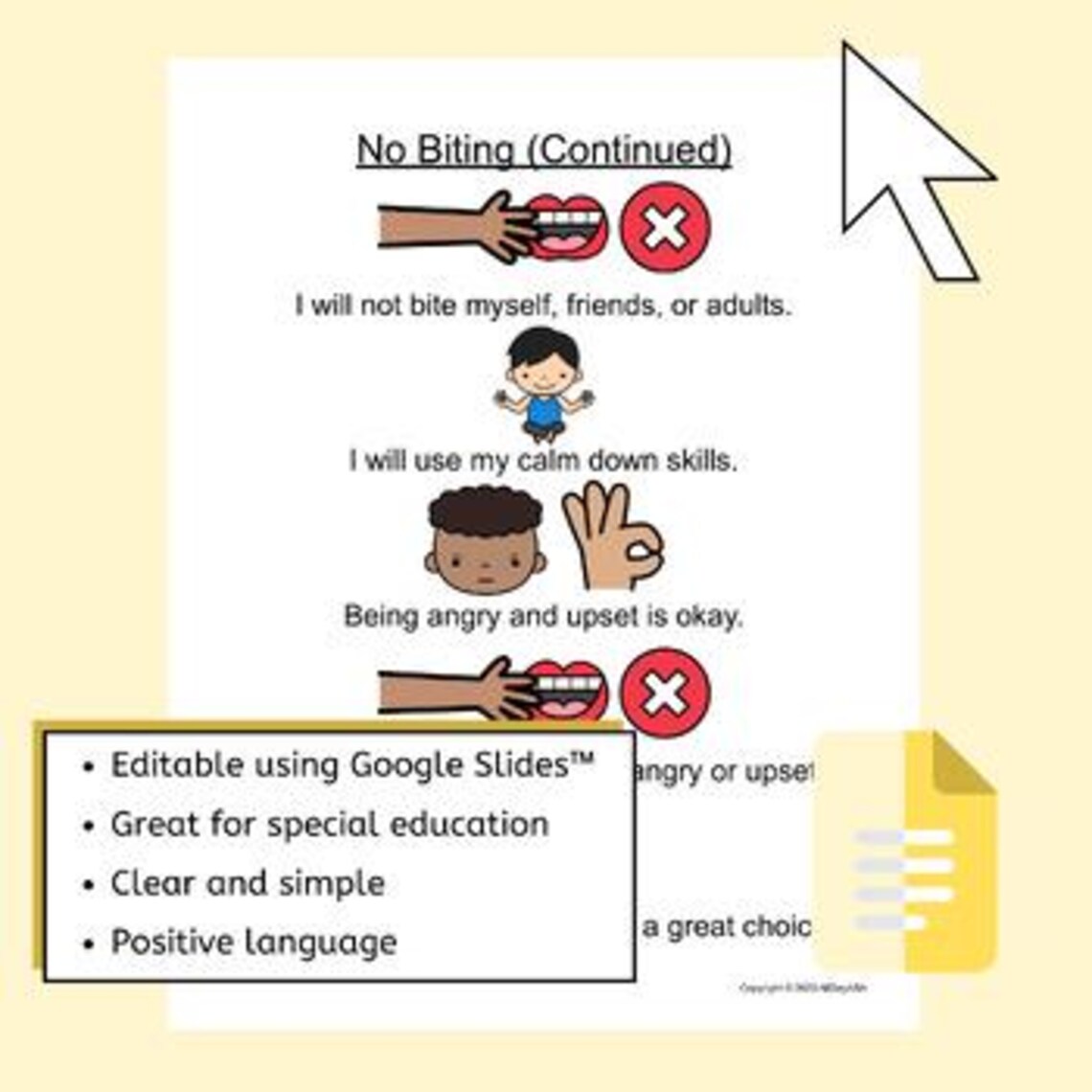 No Biting Social Skills Story EDITABLE - Etsy