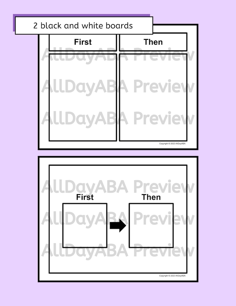 Editable First Then Board With Autism Visuals for ABA in Behavior ...
