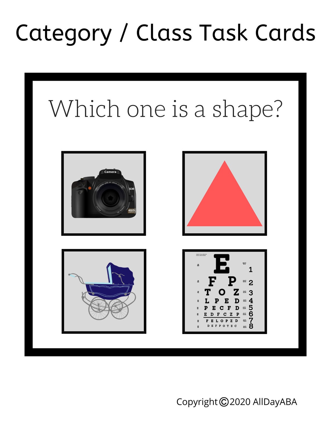 Category / Class Cards ABA & Speech Therapy Discrete Trial | Etsy