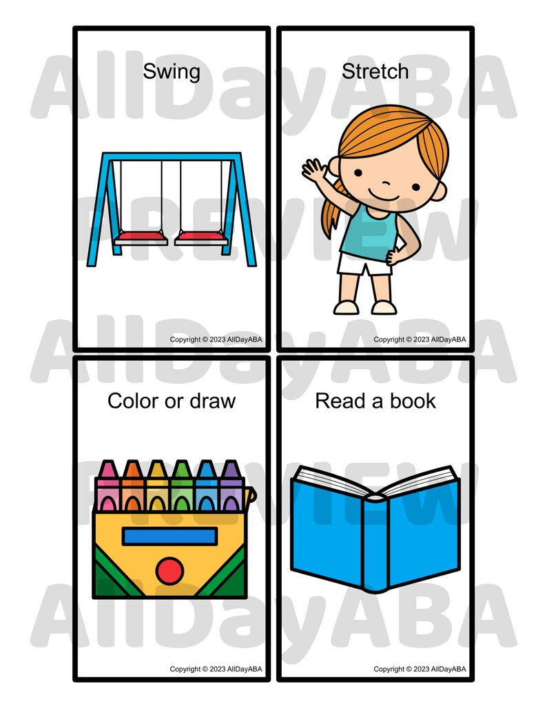 Calm Down Cards for Kids and Calming Corner Emotional Regulation Coping ...