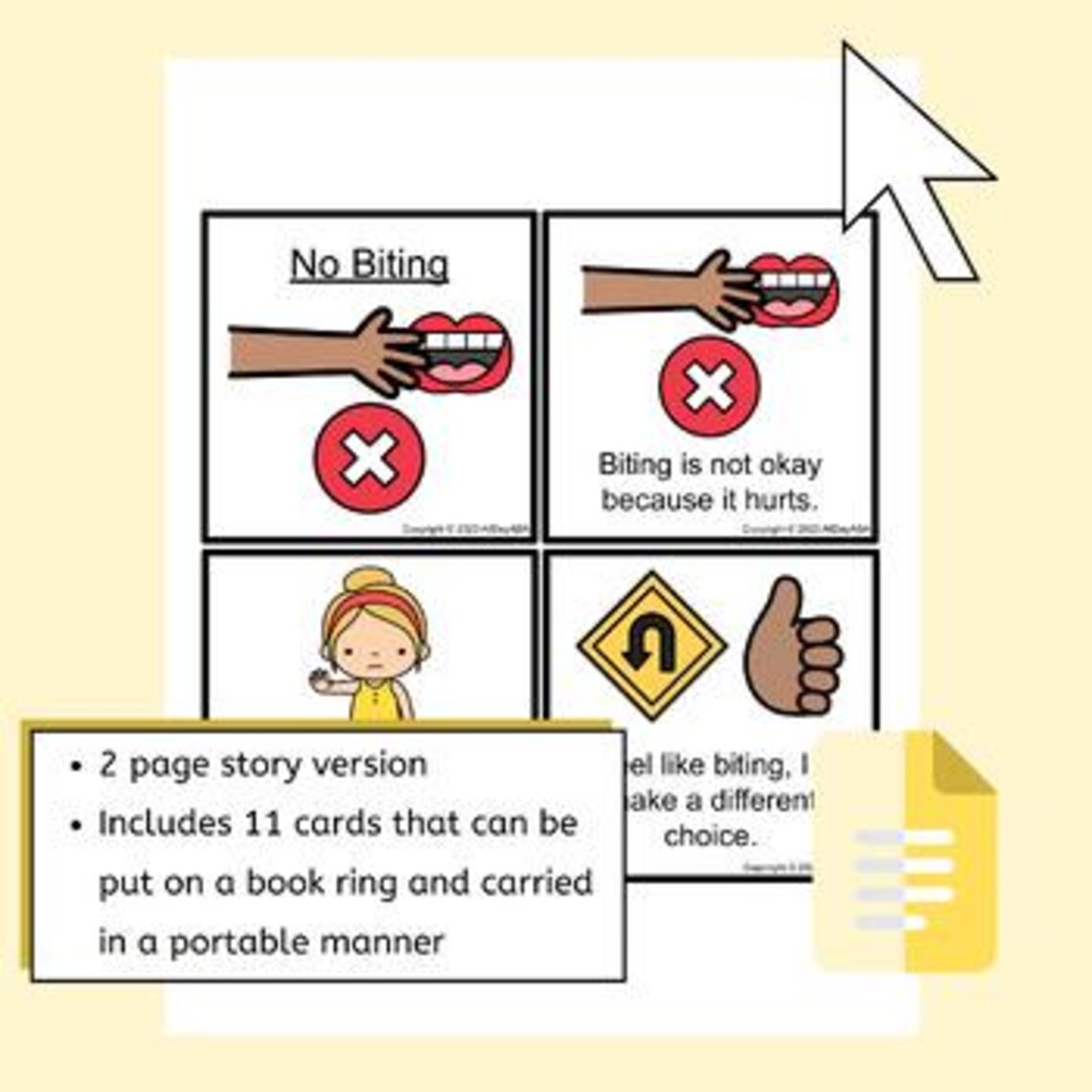 No Biting Social Skills Story EDITABLE - Etsy
