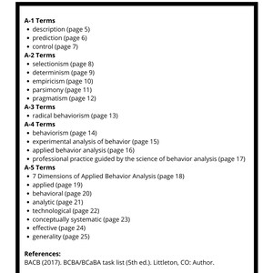 ABA Study Booklets Bundle - BCBA Exam Prep for 5th Edition Task List ...