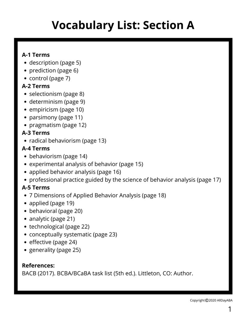 ABA Study Booklets Bundle BCBA Exam Prep for 5th Edition - Etsy Canada