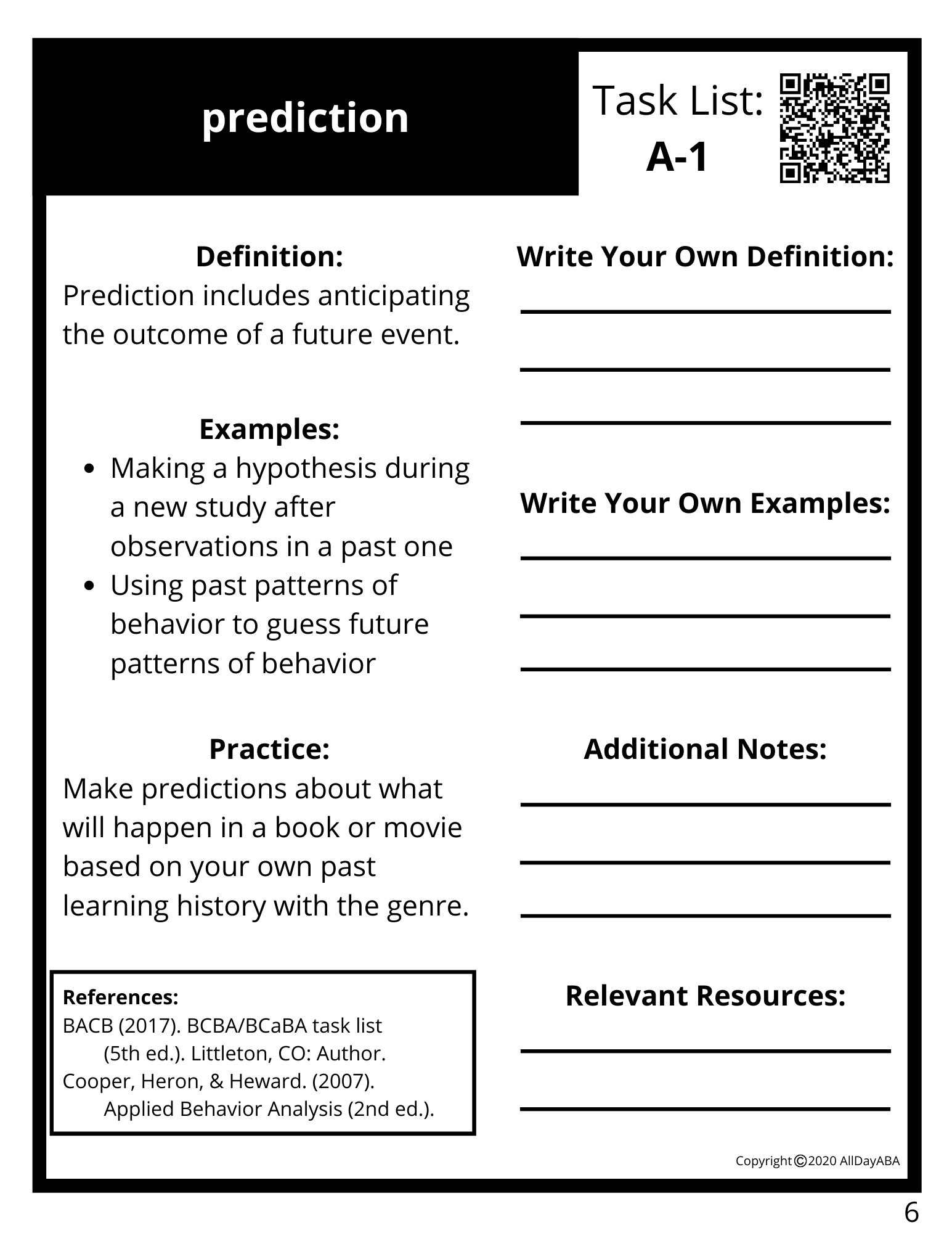Section A 5th Edition Task List Mini Bundle for ABA and BCBA Exam Prep ...