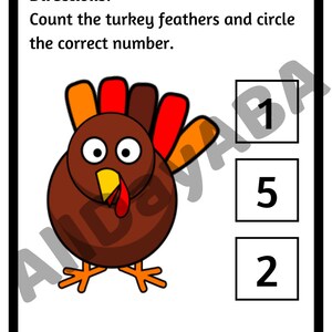 Thanksgiving Turkey Feather Counting - ABA Therapy, Special Education ...