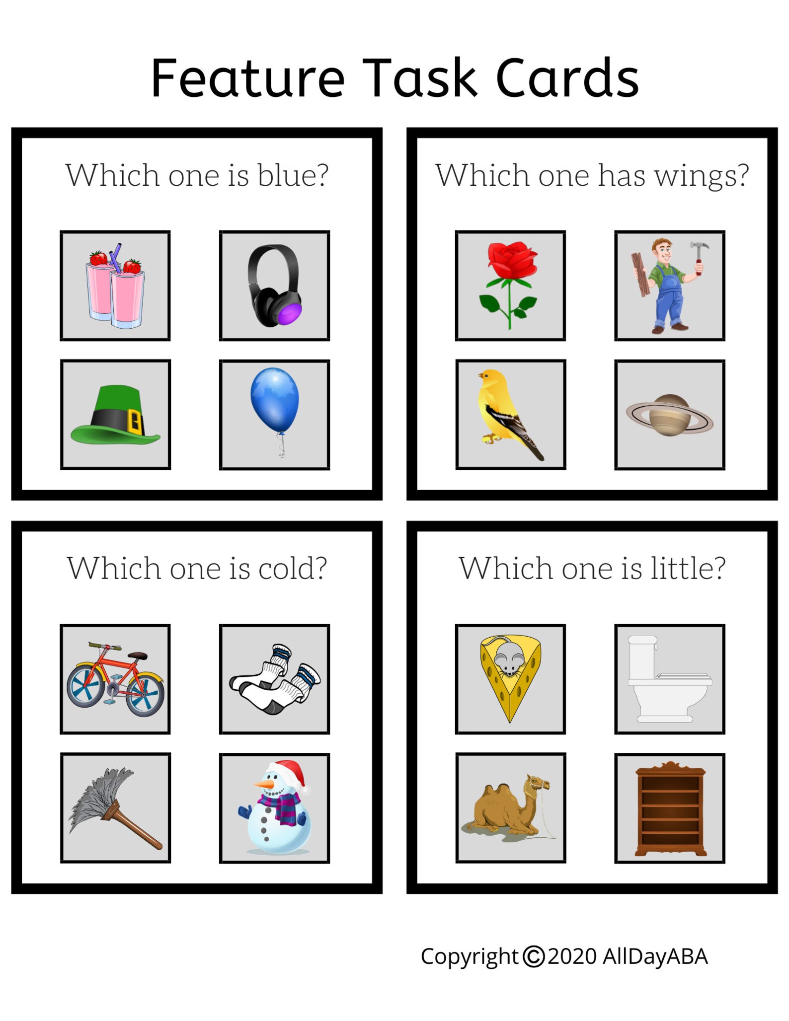 Feature Cards - ABA & Speech Therapy - Discrete Trial Training Flash ...