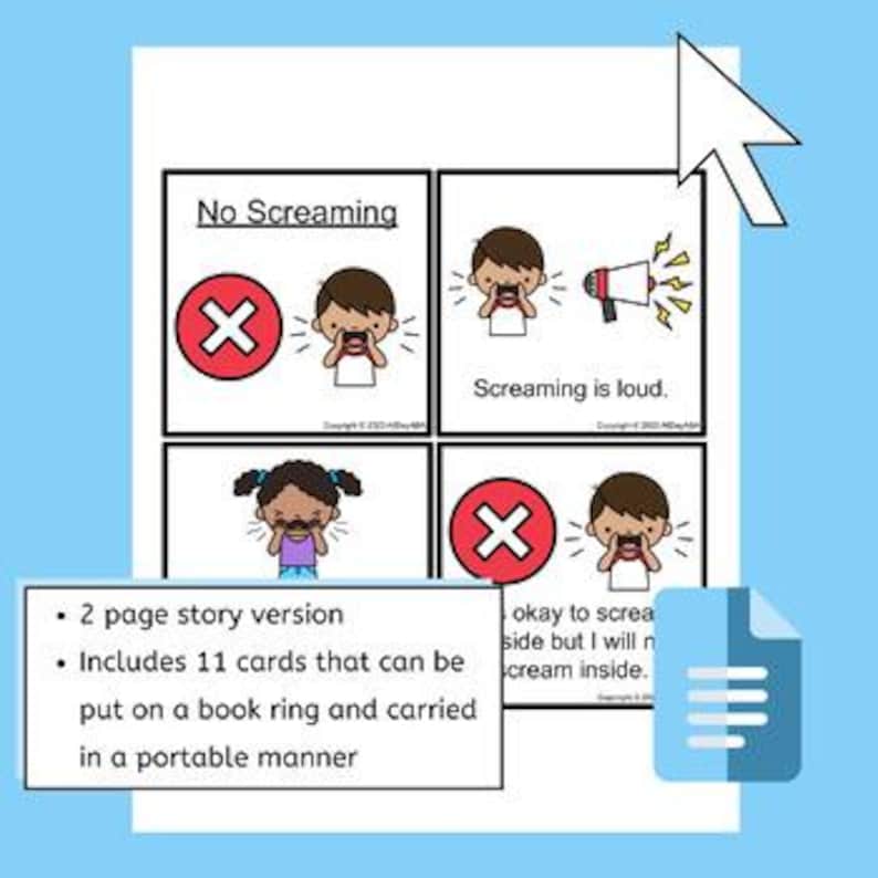 No Yelling or Screaming Social Skills Story EDITABLE - Etsy