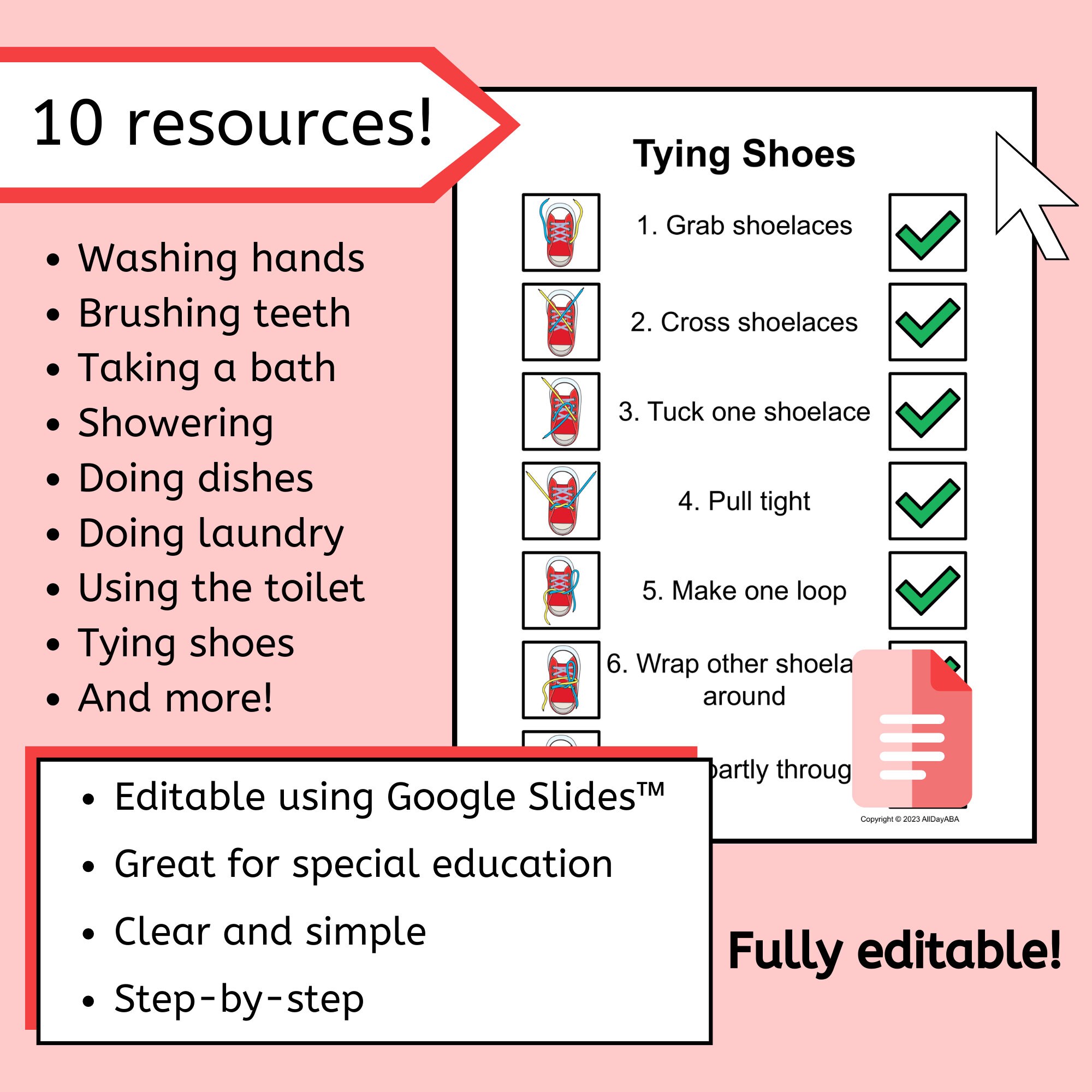 EDITABLE Task Analysis Bundle for Activities of Daily Living, Personal ...