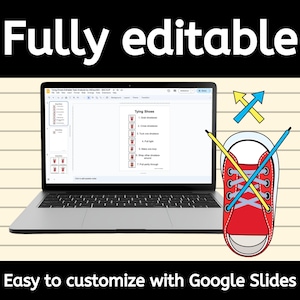 Tying Shoes Task Analysis Visuals Poster for How to Tie and Data Sheet ...