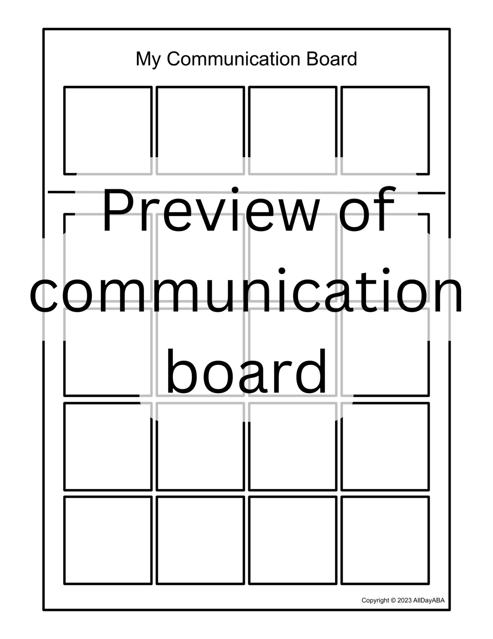 Editable Communication Board for Non Verbal and Autism With Basic Low ...