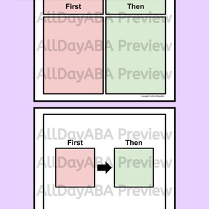 Editable First Then Board With Autism Visuals for ABA in Behavior ...