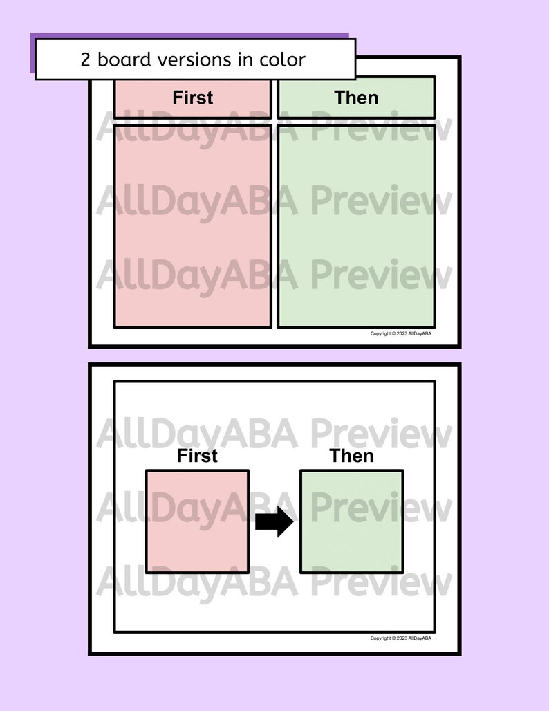 Editable First Then Board With Autism Visuals for ABA in Behavior ...