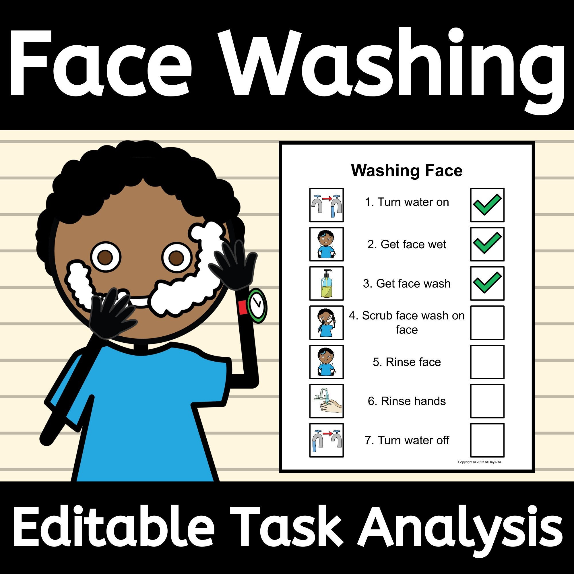 Washing Face With Soap Cartoon