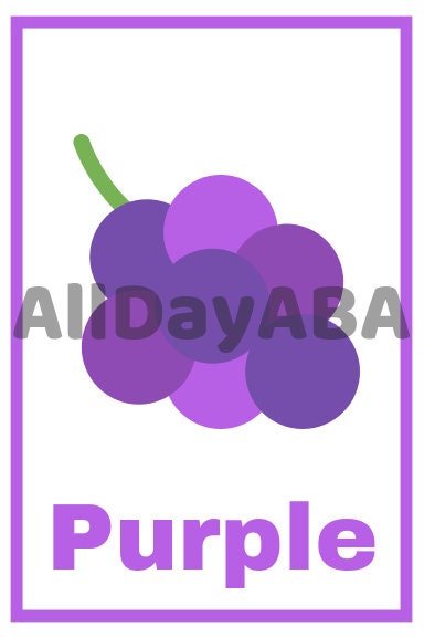 Color Flash Cards: Flashcards for Identifying Colors in Preschool, ABA ...