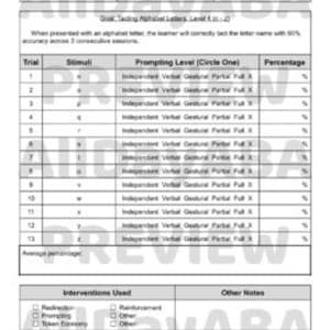 Editable Tacting Letters Data Sheet Google Doc™ for Alphabet ...