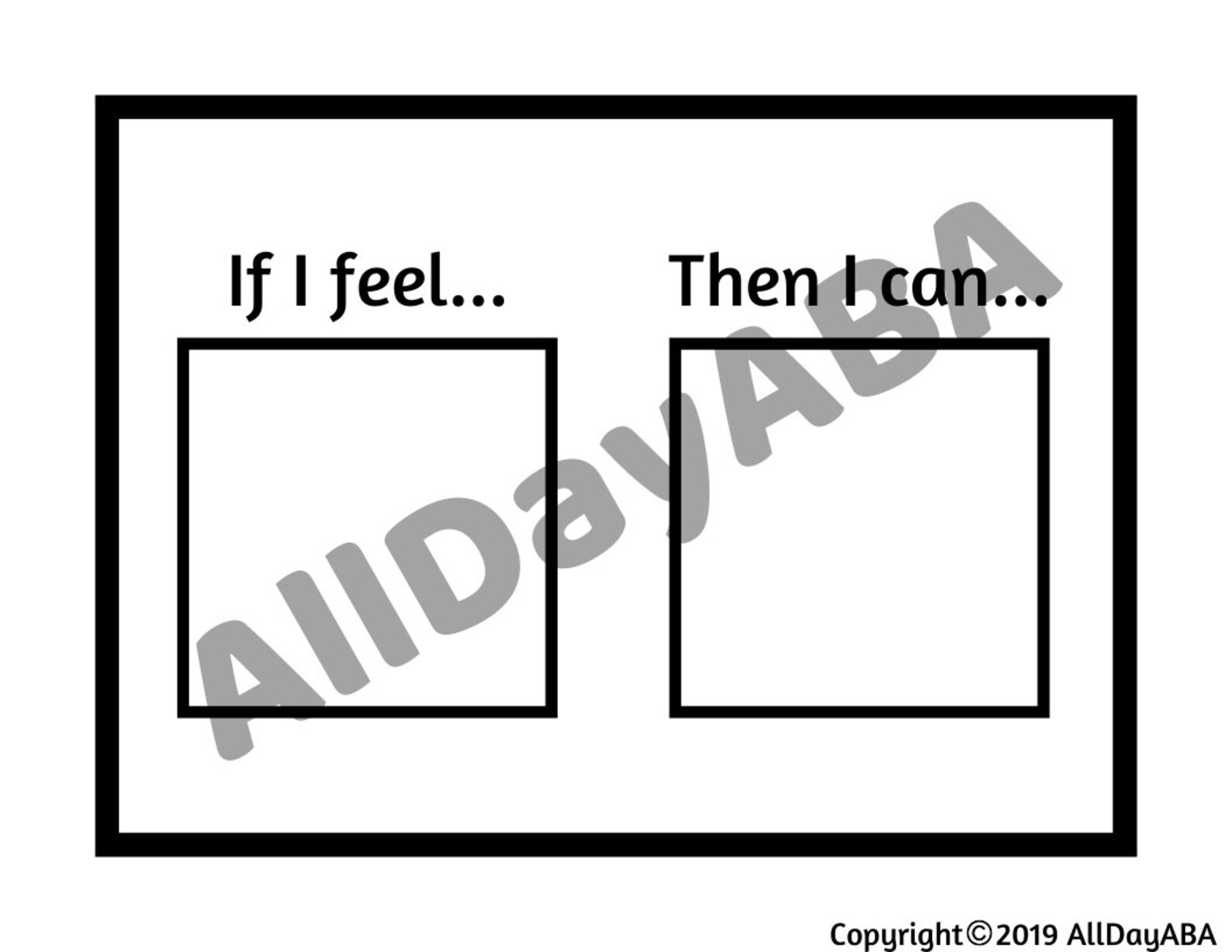 Coping Board If I Feel / Then I Can Autism and Anxiety | Etsy