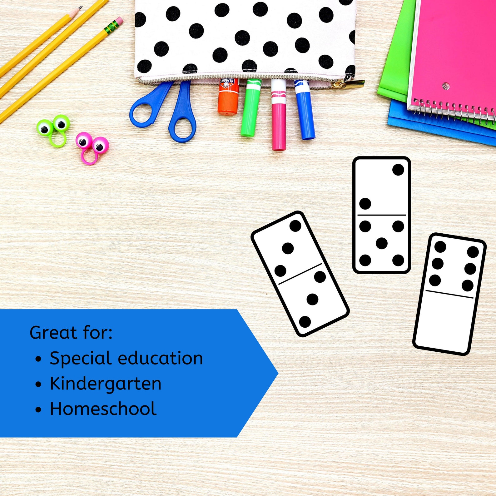 Printable Dominoes - Domino Game Pieces, Dominos for Math, Addition ...