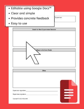 Editable Supervision Feedback Form Google Doc™ for ABA and BCBA ...