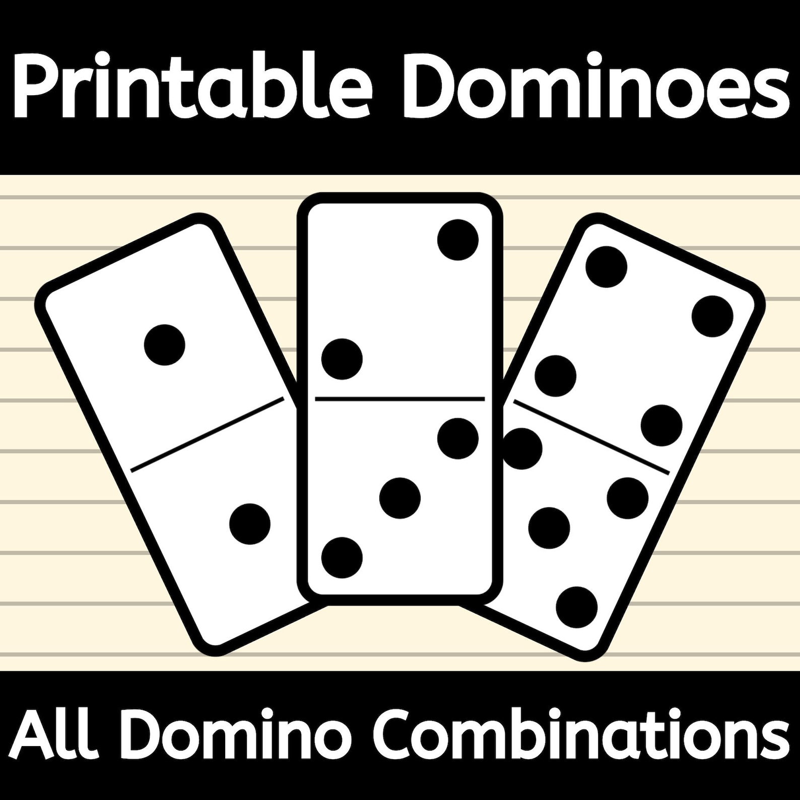 Printable Dominoes - Domino Game Pieces, Dominos for Math, Addition ...