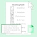 Brushing Teeth Task Analysis EDITABLE Visual Steps and Data Sheet for ...