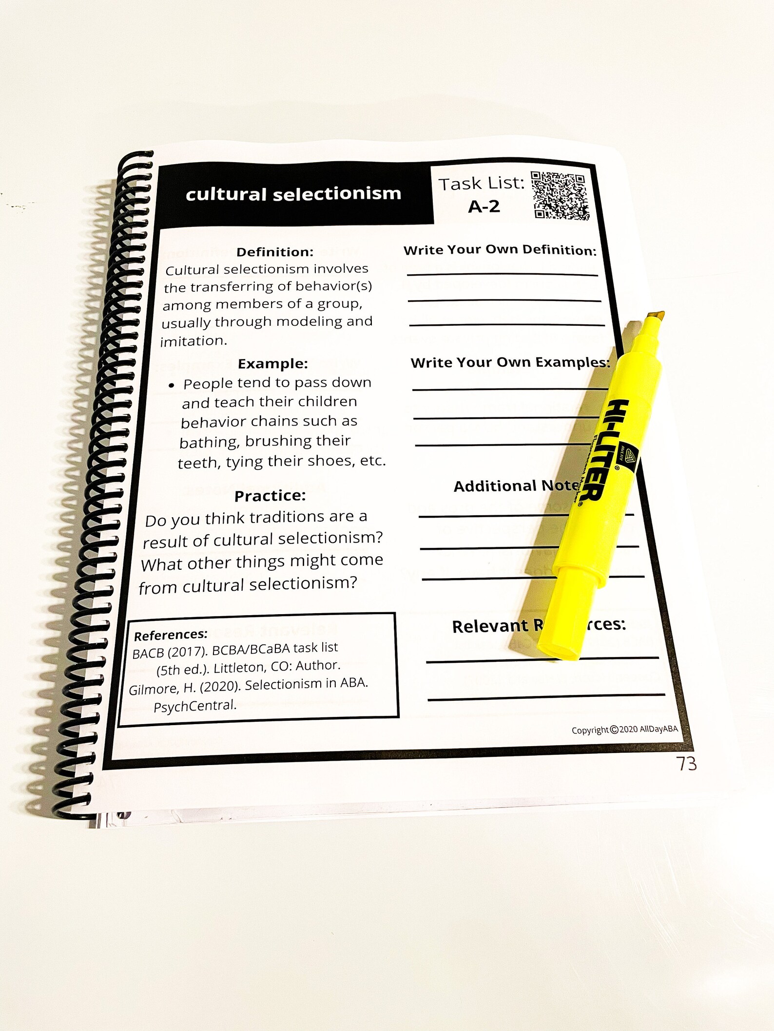 BCBA Exam Prep 5th Edition Task List Study Guide Book for Applied ...