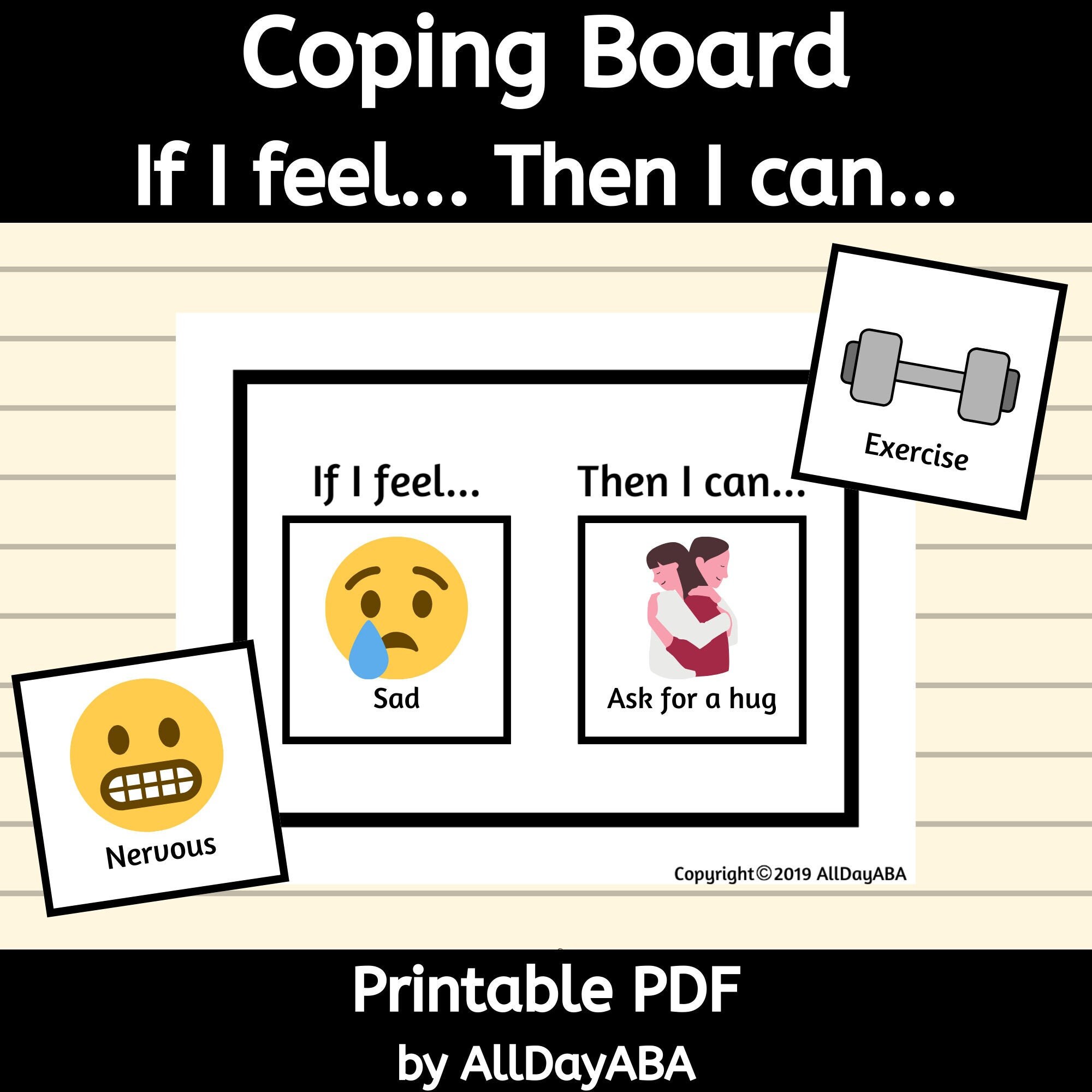 Coping Board If I Feel / Then I Can Autism and Anxiety | Etsy