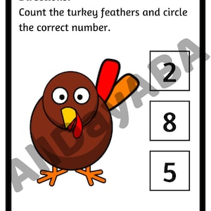 Thanksgiving Turkey Feather Counting - ABA Therapy, Special Education ...
